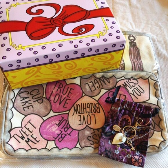 Brighton | Bags | Brighton Sweet Heart Canvas Tote Bag Keychain Bundle ...